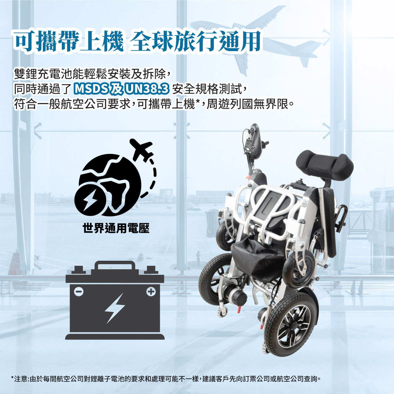 可摺式輕巧電動輪椅 WC250 | 億世家 ecHome